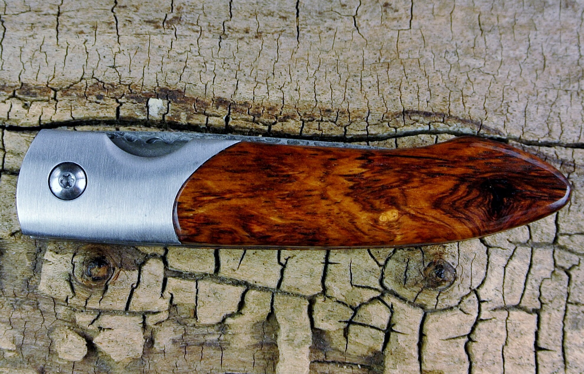 Pocket Knife with Wood Handle - Honduran Rosewood - Wooden Handle with ...