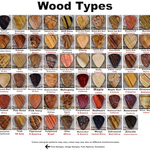 Necklace Wood Guitar Pick: Custom Wooden Plectrum Pendant - Etsy