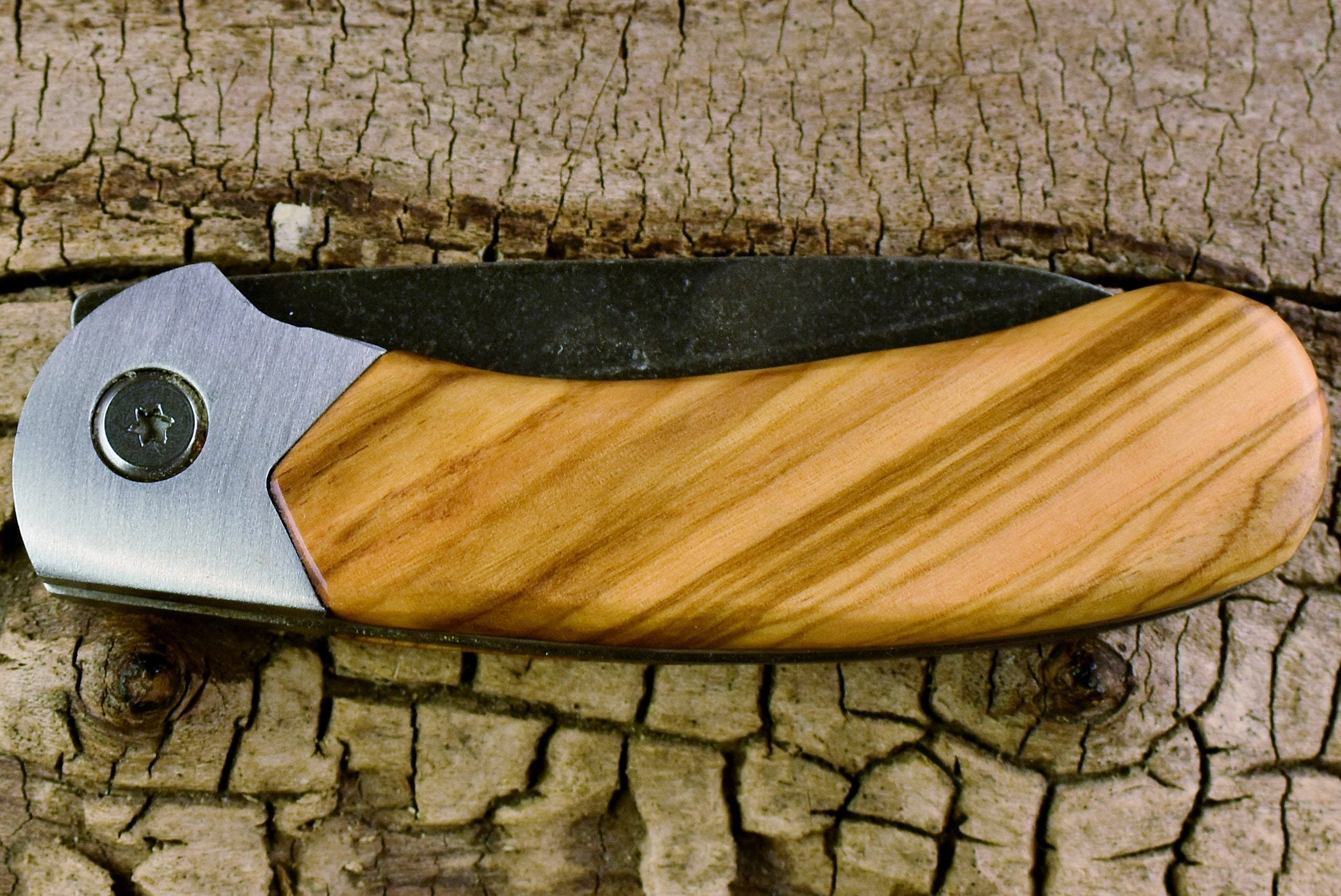Pocket Knife with Wood Handle - Olivewood Wooden Handle - Wood Pocket ...