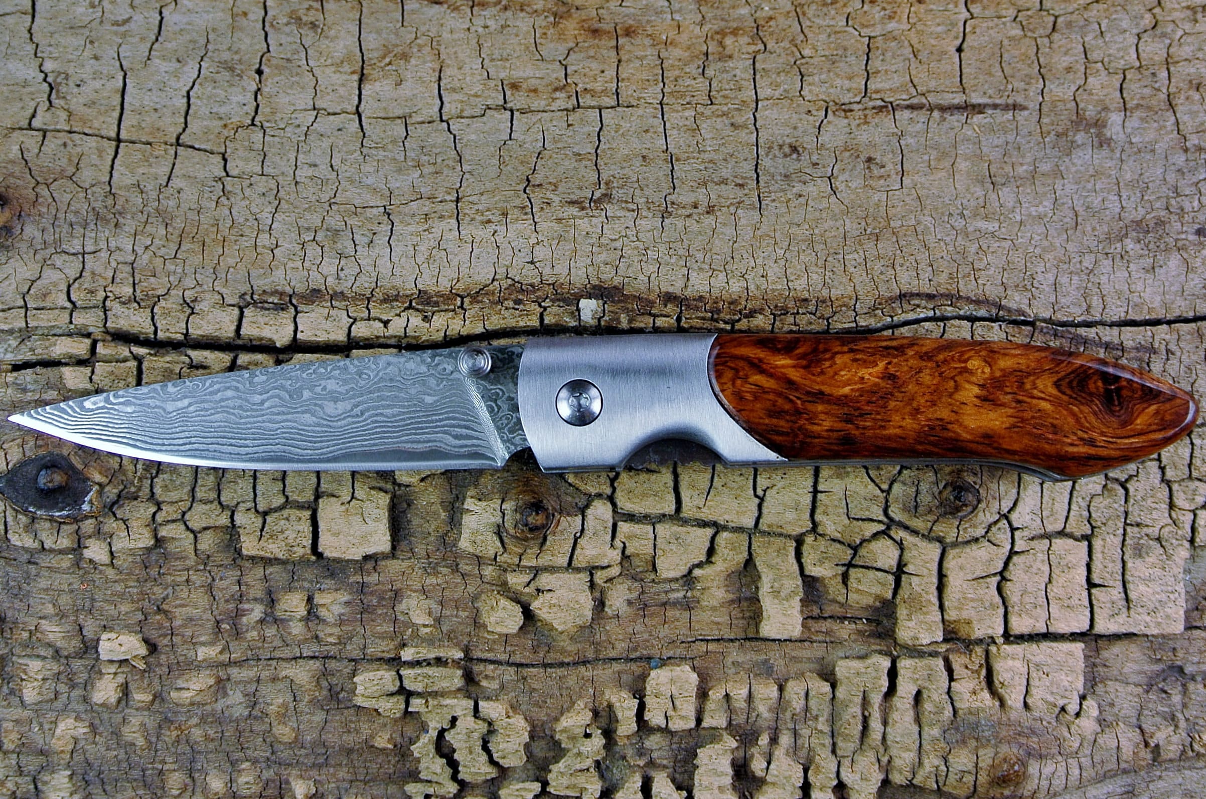 Pocket Knife with Wood Handle - Honduran Rosewood - Wooden Handle with ...