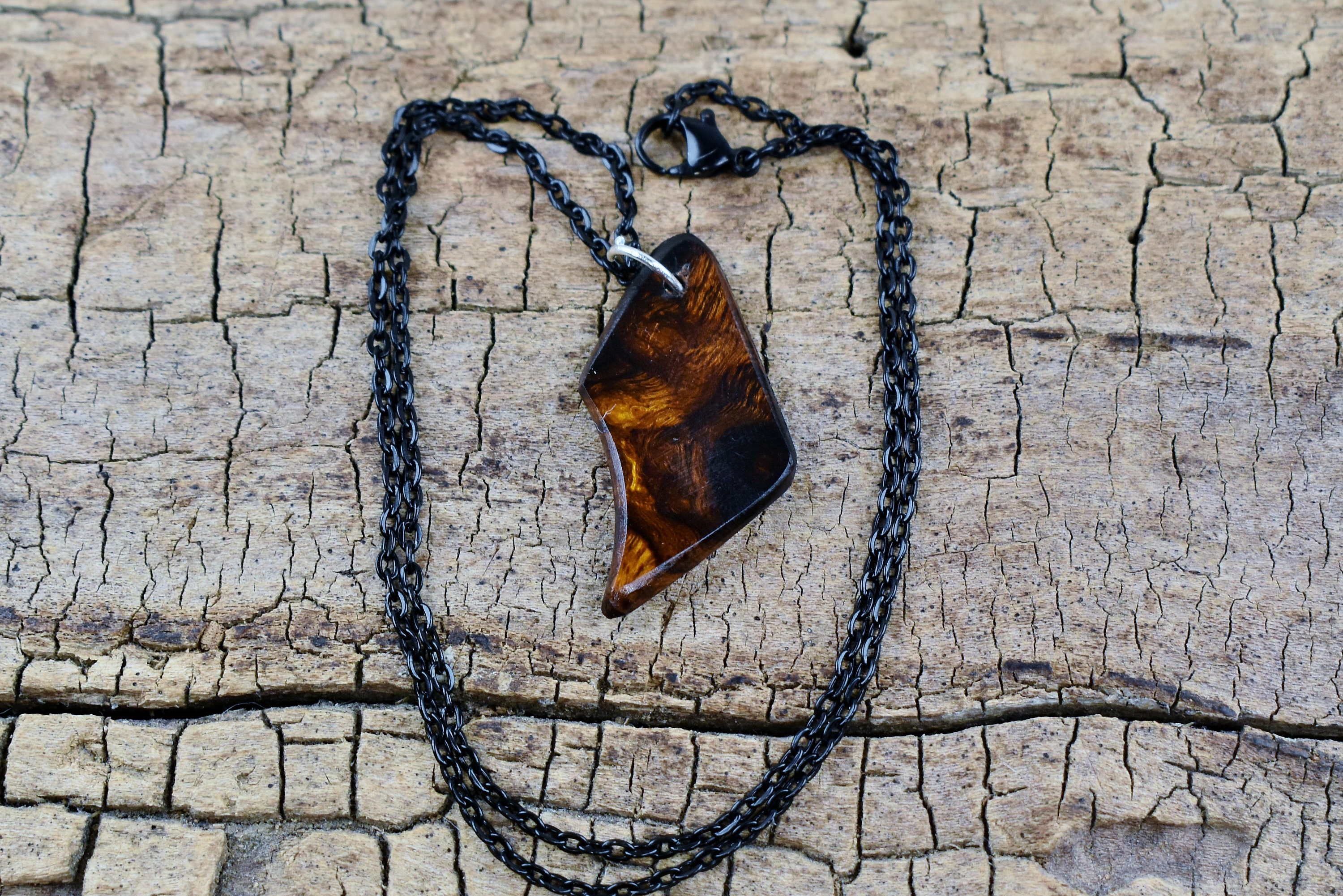 Ironwood Burl Wood Pendant Necklace - Handmade Wood Pendant - Rare Burl ...
