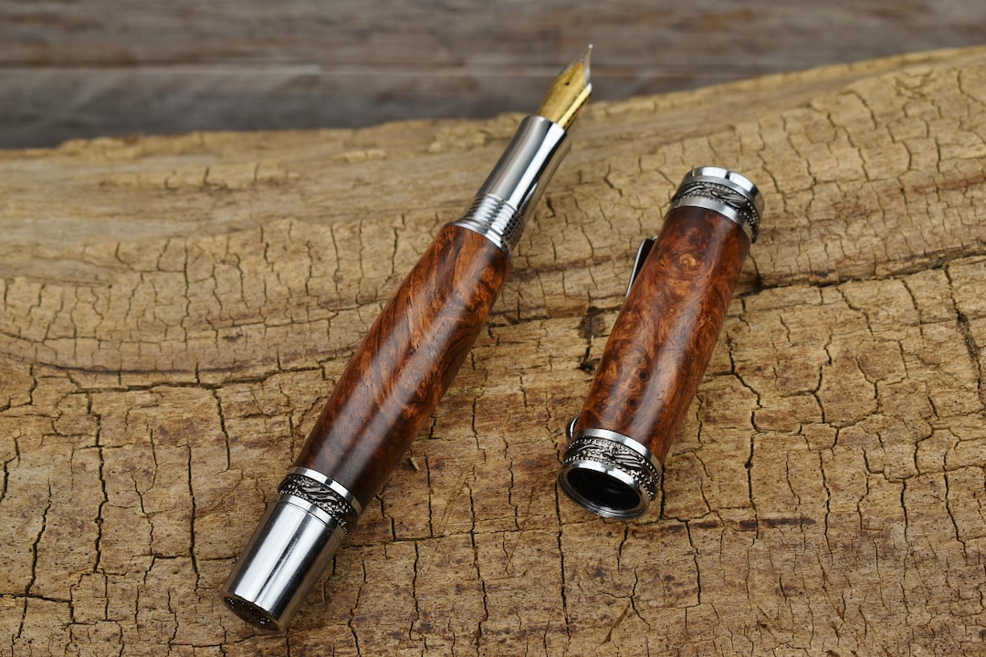 Rare Wood Fountain Pen Honduran Rosewood Burl Majestic Fountain Pen ...