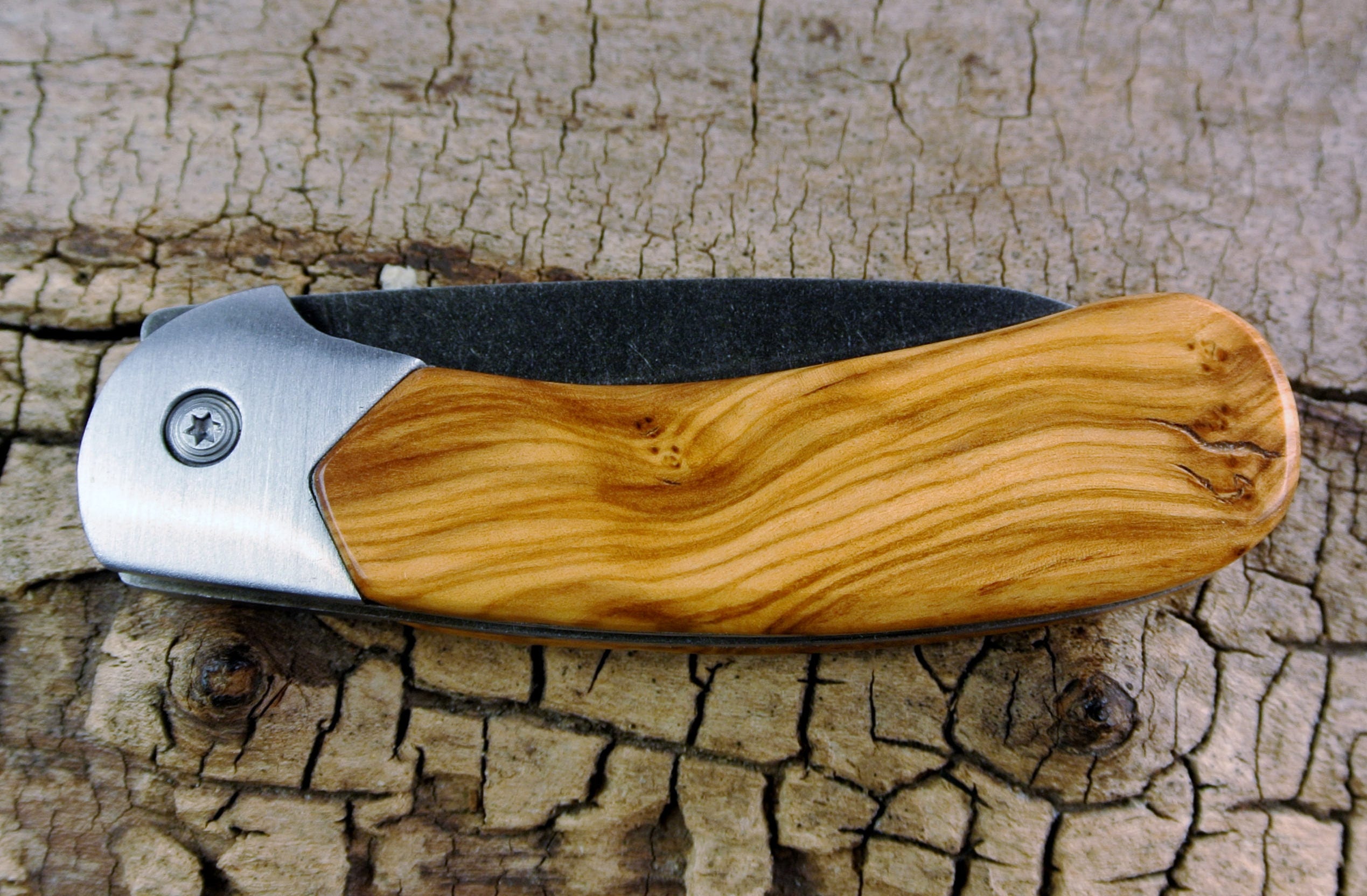 Pocket Knife with Wood Handle - Olivewood Wooden Handle - Wood Pocket ...