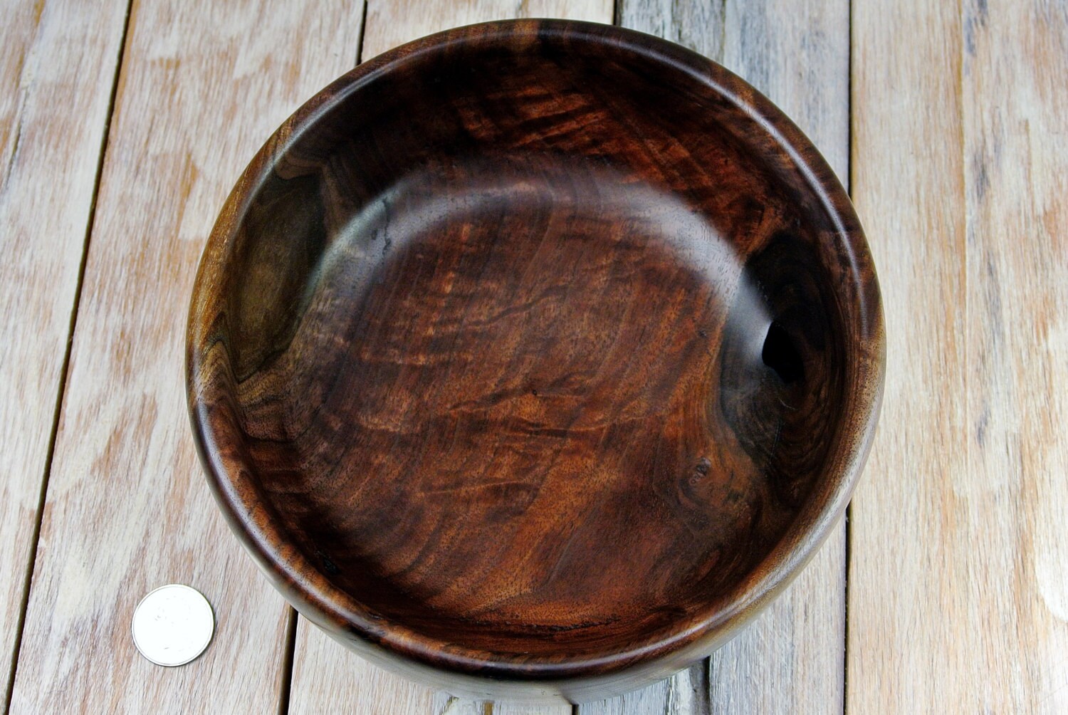 RESERVED FOR jennorchard11 -Wooden Centerpiece Bowl - Figured Walnut ...