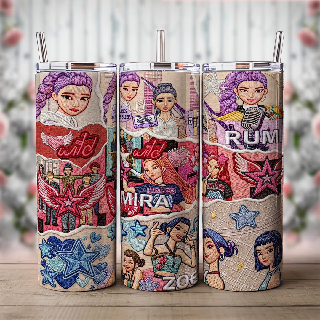 Anime K-pop Hun Trix Crochet Pattern Girls Group Tumbler Wrap PNG 20oz ...