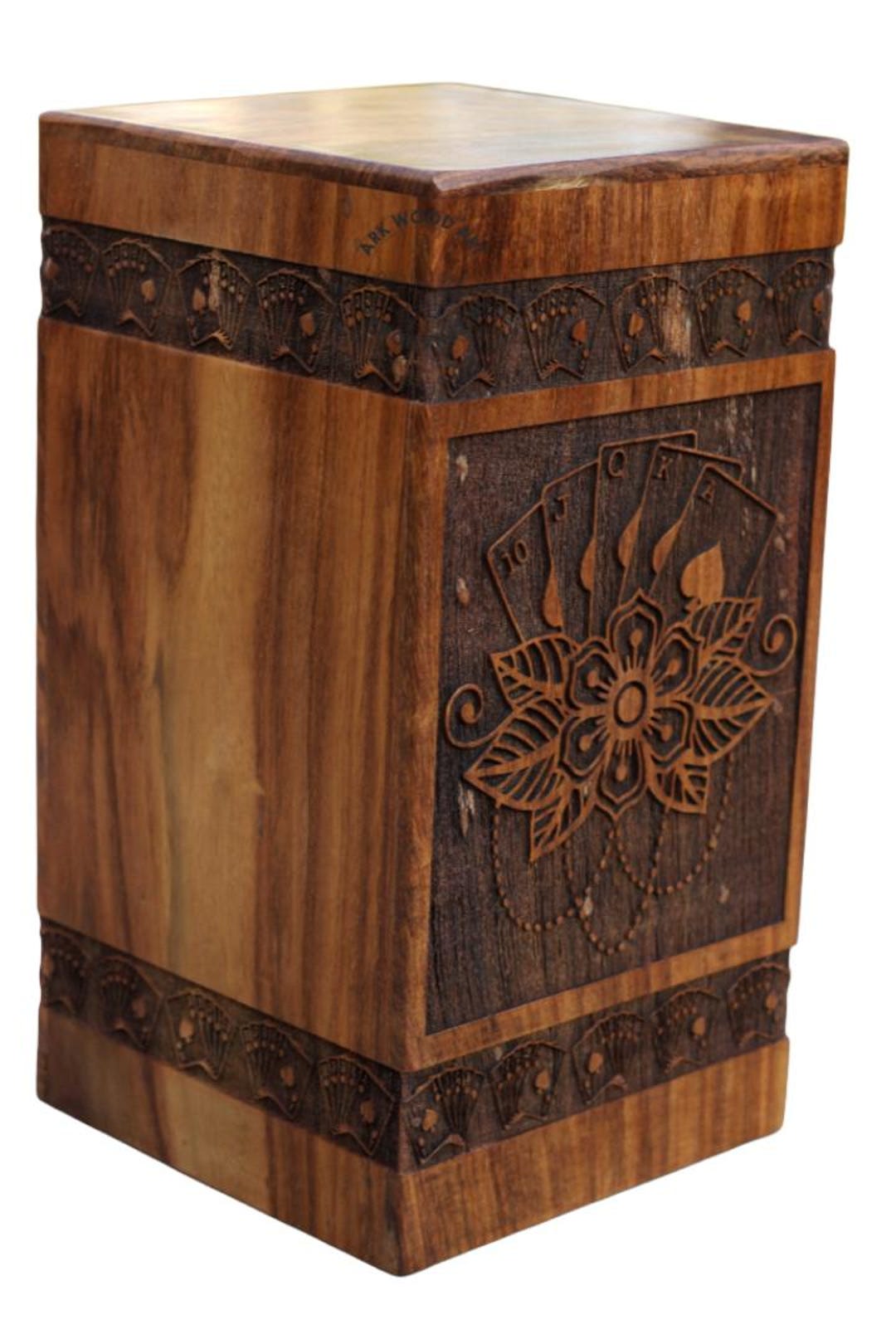 Rose Wood Urn Box, Lotus Tree of Life Engraving - Memorial Keepsake - Etsy