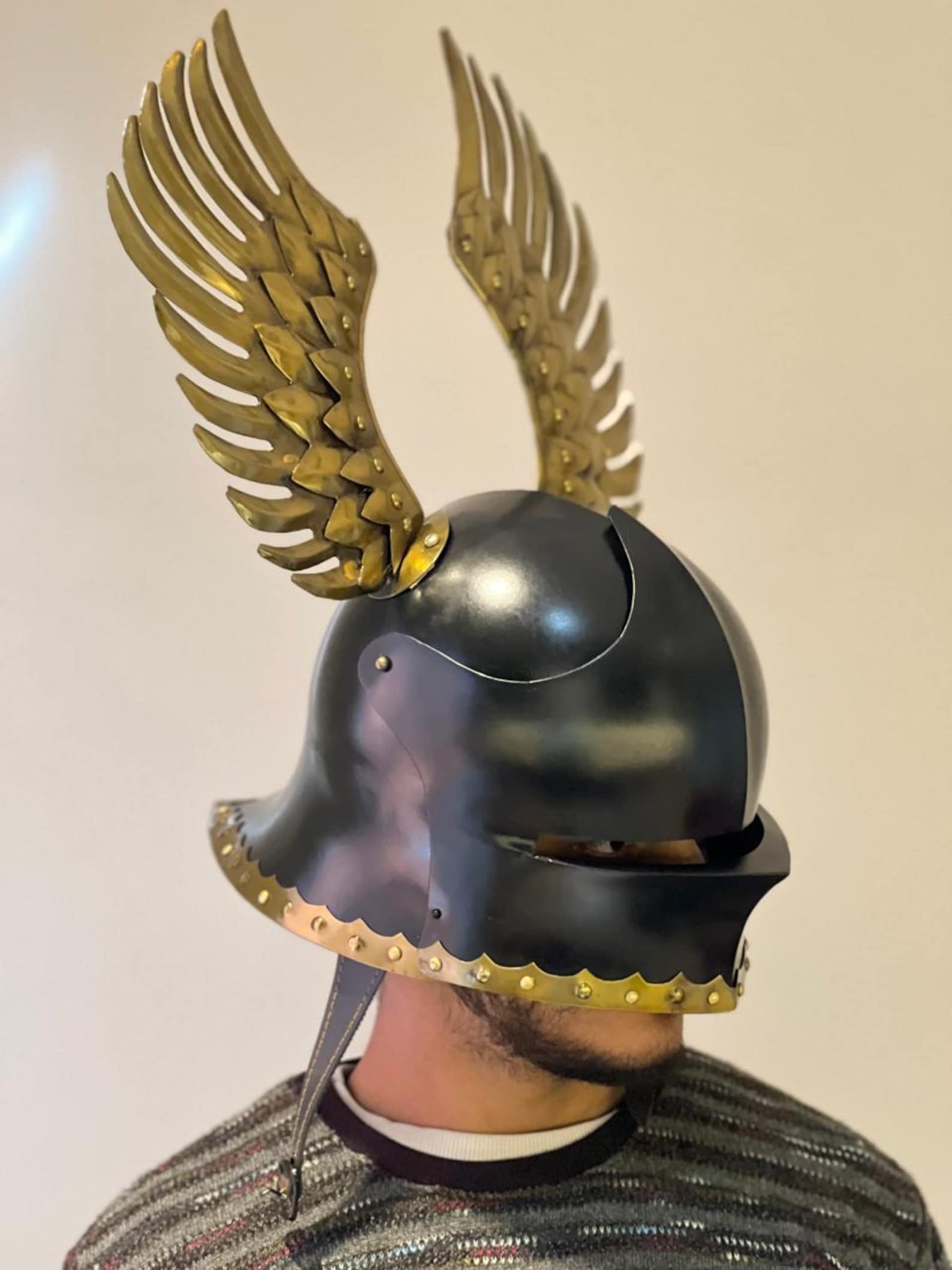 Medieval German Sallet Helmet 18 Gauge Steel Gothic Knight Armor LARP ...