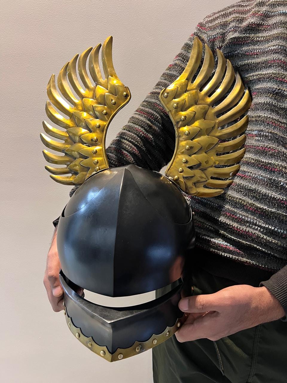 Medieval German Sallet Helmet 18 Gauge Steel Gothic Knight Armor LARP ...