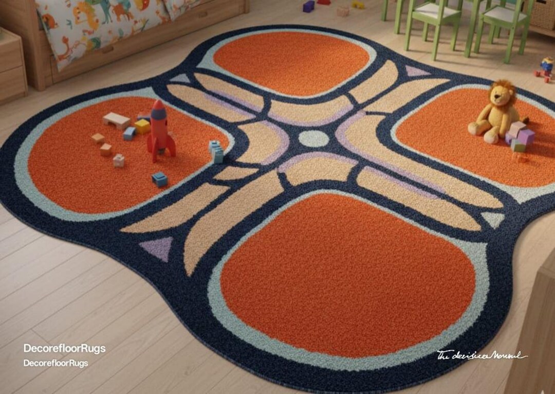 Hand-tufted Amoeba | New Zealand Wool Rug, Abstract Organic Shapes ...