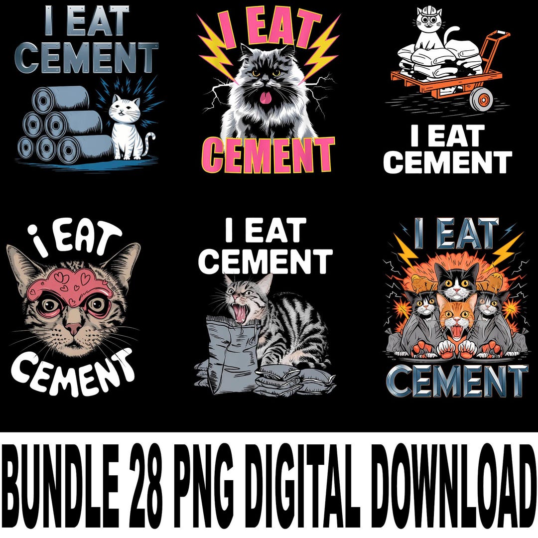 I Eat Cement PNG Absurd Meme - Etsy
