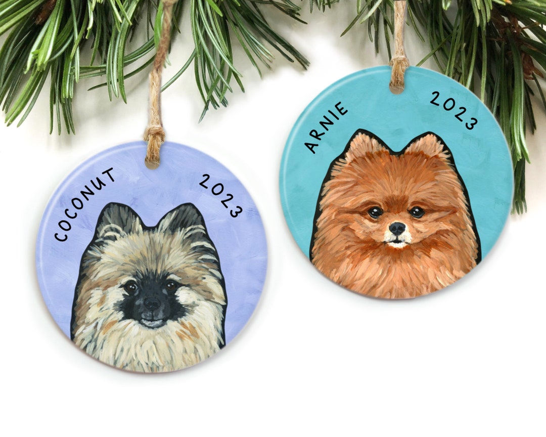Pomeranian Ornament Personalized, Custom Pomeranian Ornament, Dog Gift ...