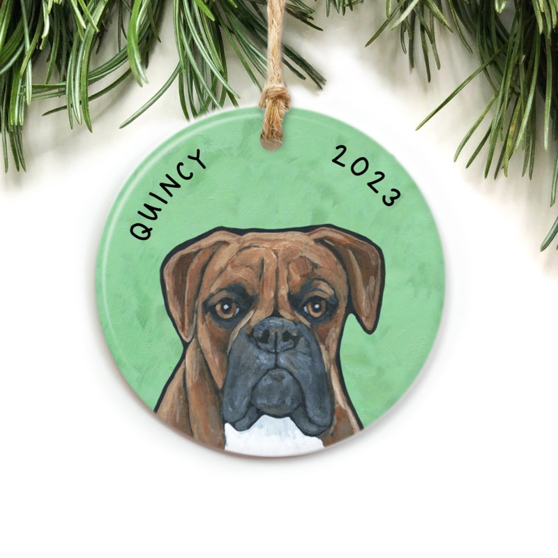 Boxer Ornament - Etsy