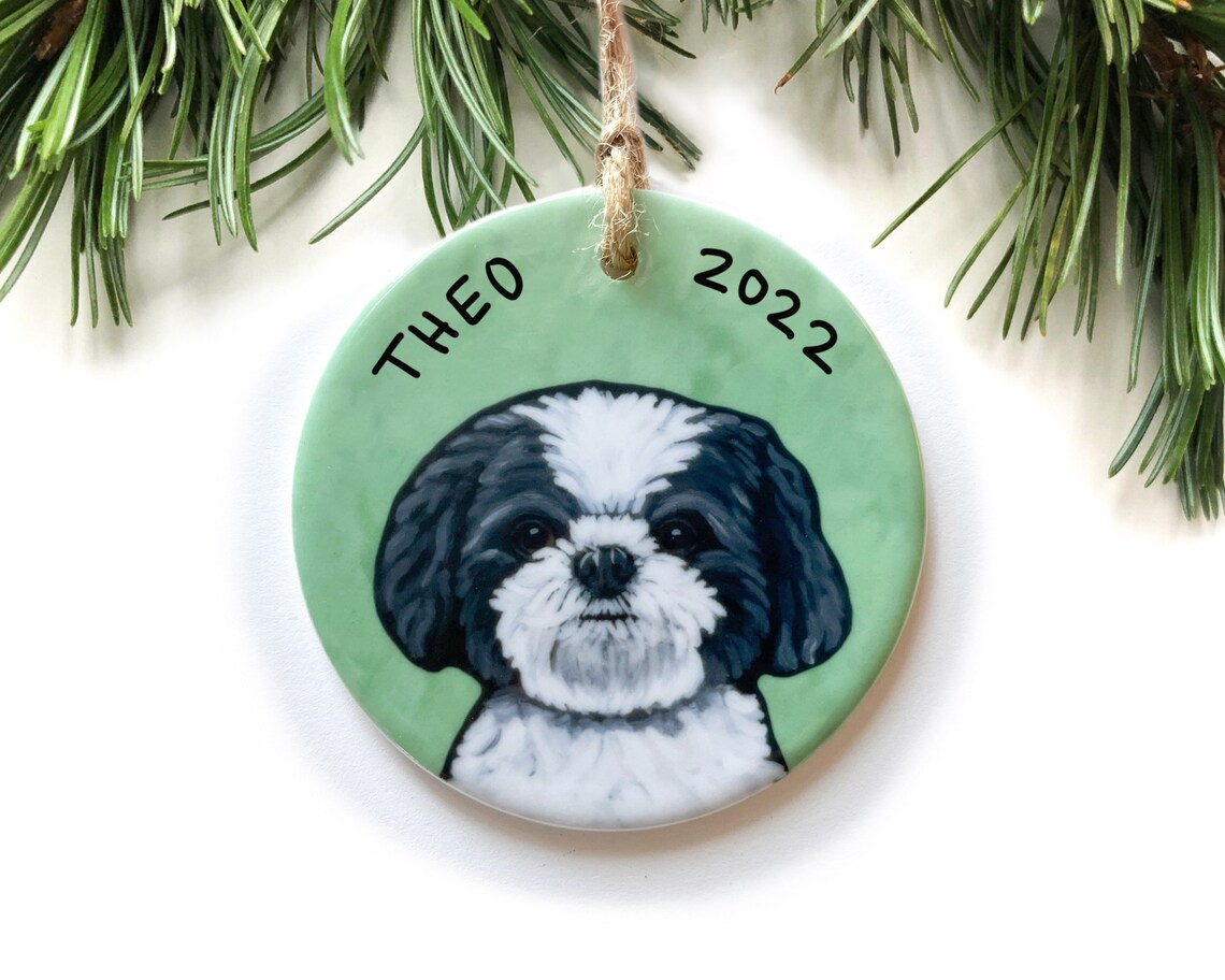 Shih Tzu Ornament Personalized Custom Shih Tzu Ornament - Etsy