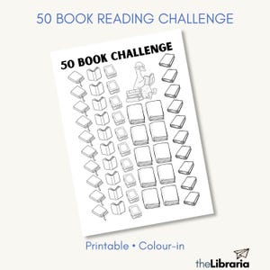 50 Book Reading Challenge Printable | Fun Book Tracker for Kids ...