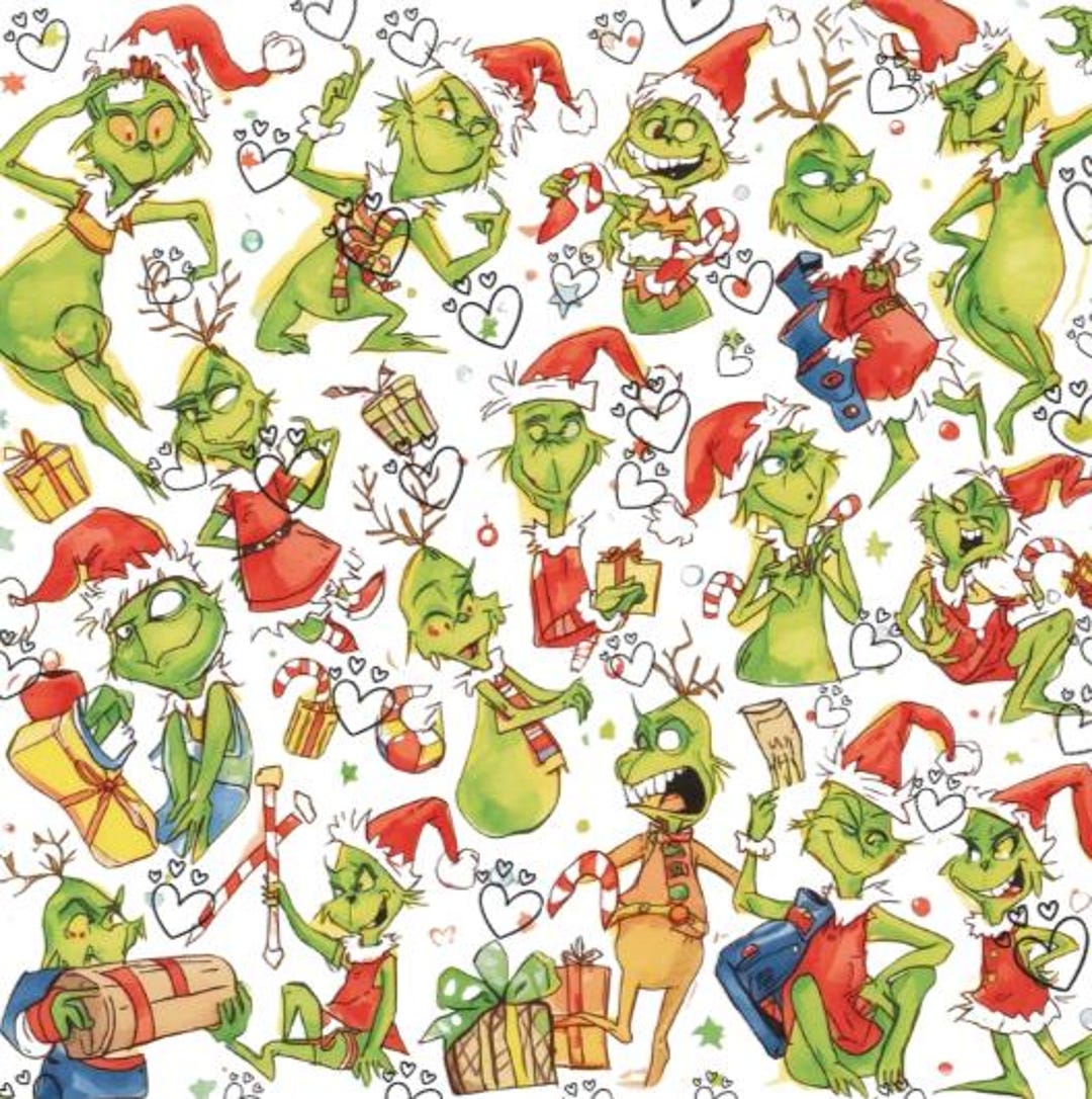 Digital Pattern Grinch Mega Bundle Download Clipart Instant Download ...
