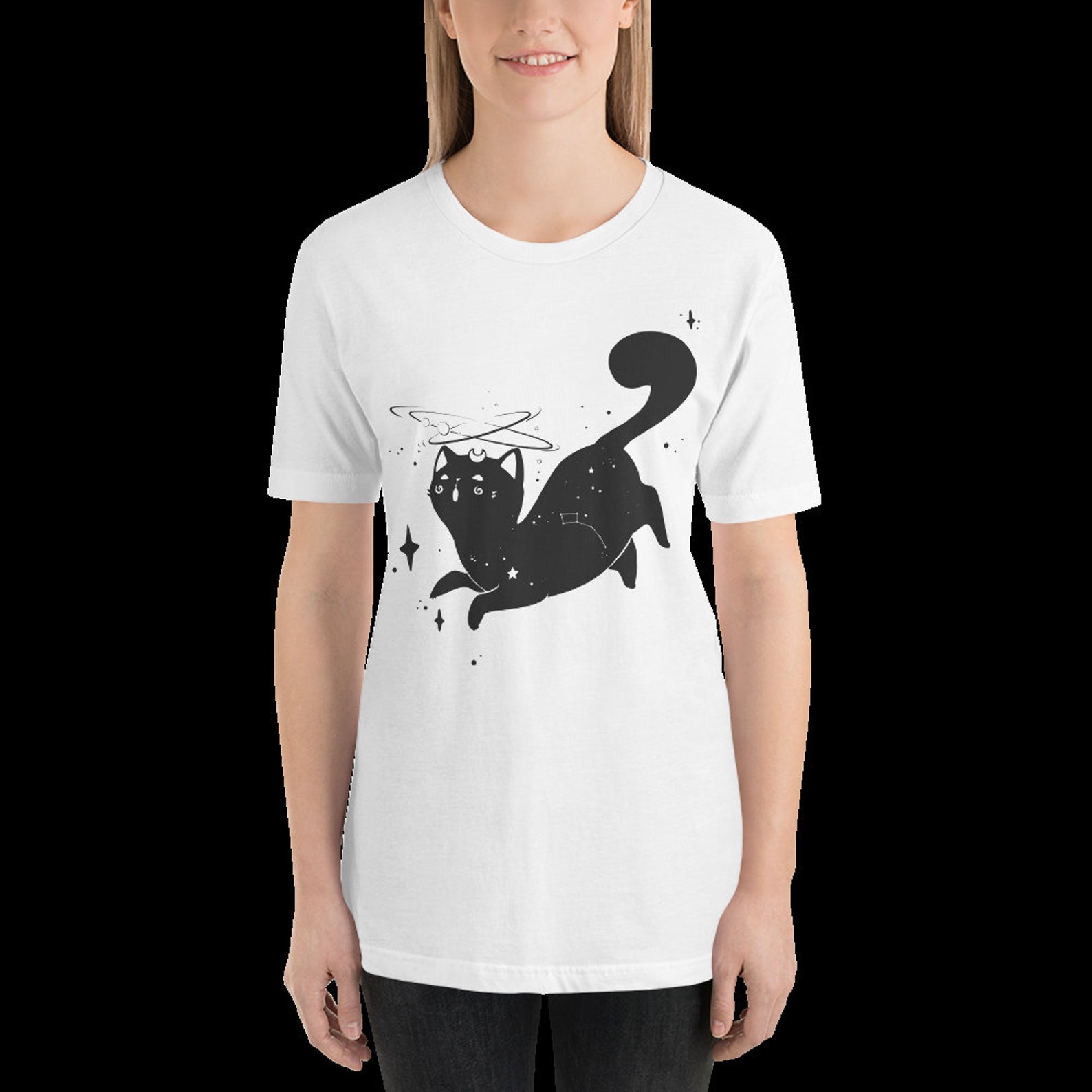 Fat Space Cat Art Tshirt Kawaii Anime Galaxy Kitty Graphic - Etsy