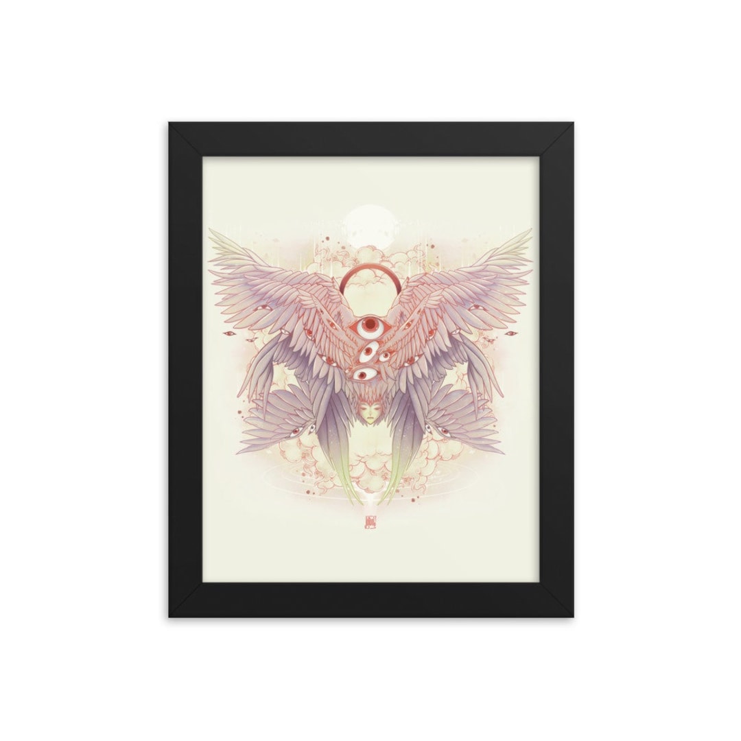Seraph, Seraphim Artwork Framed Art Print Poster, Housewarming Gifts ...