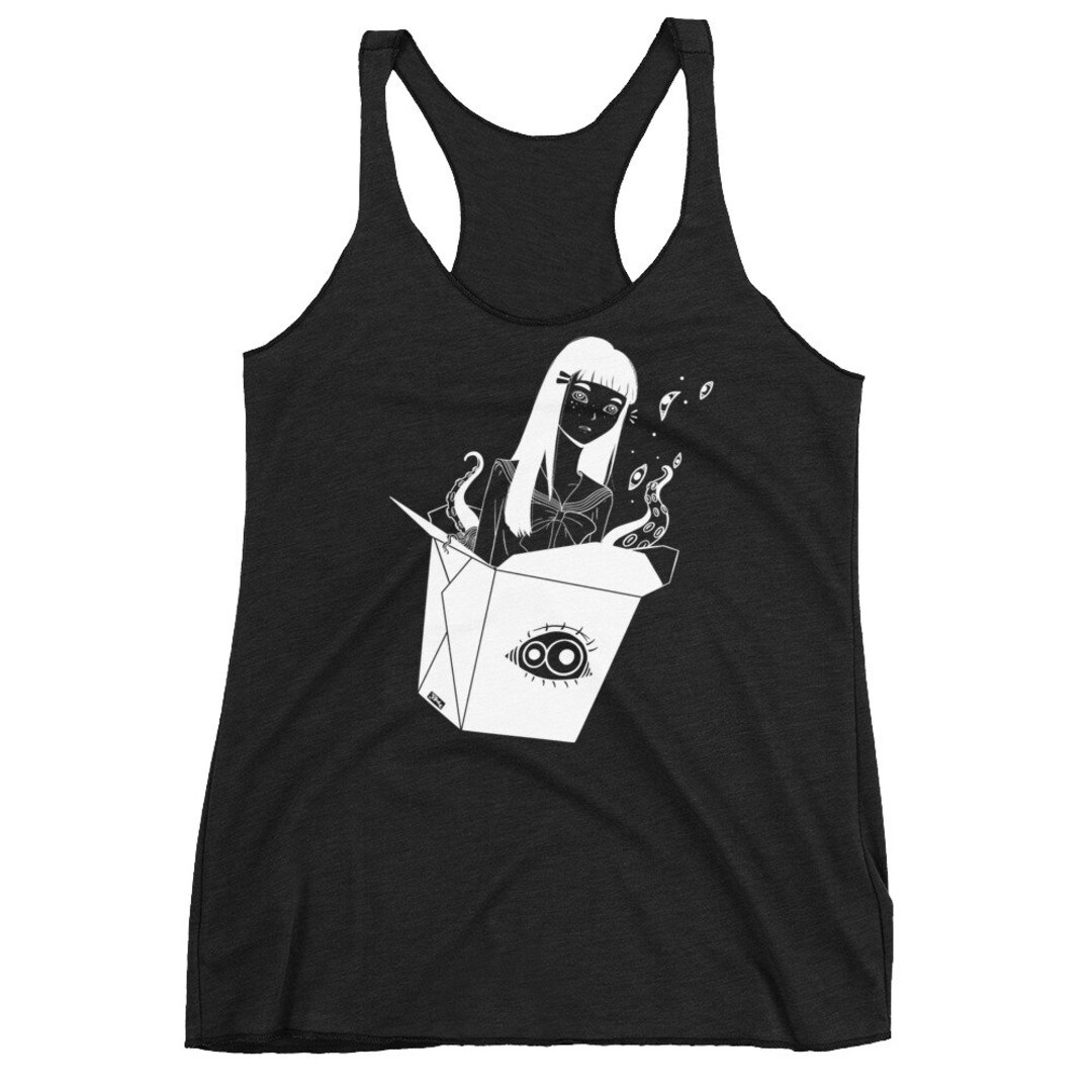 Japanese Anime School Girl Women's Racerback Tank Top, Manga Design ...