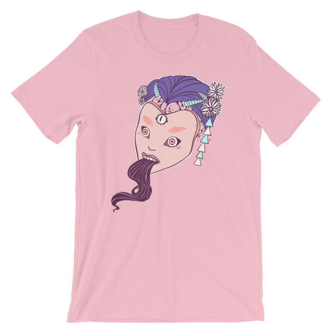 Weird Geisha Girl With Third Eye Art T Shirt - Etsy