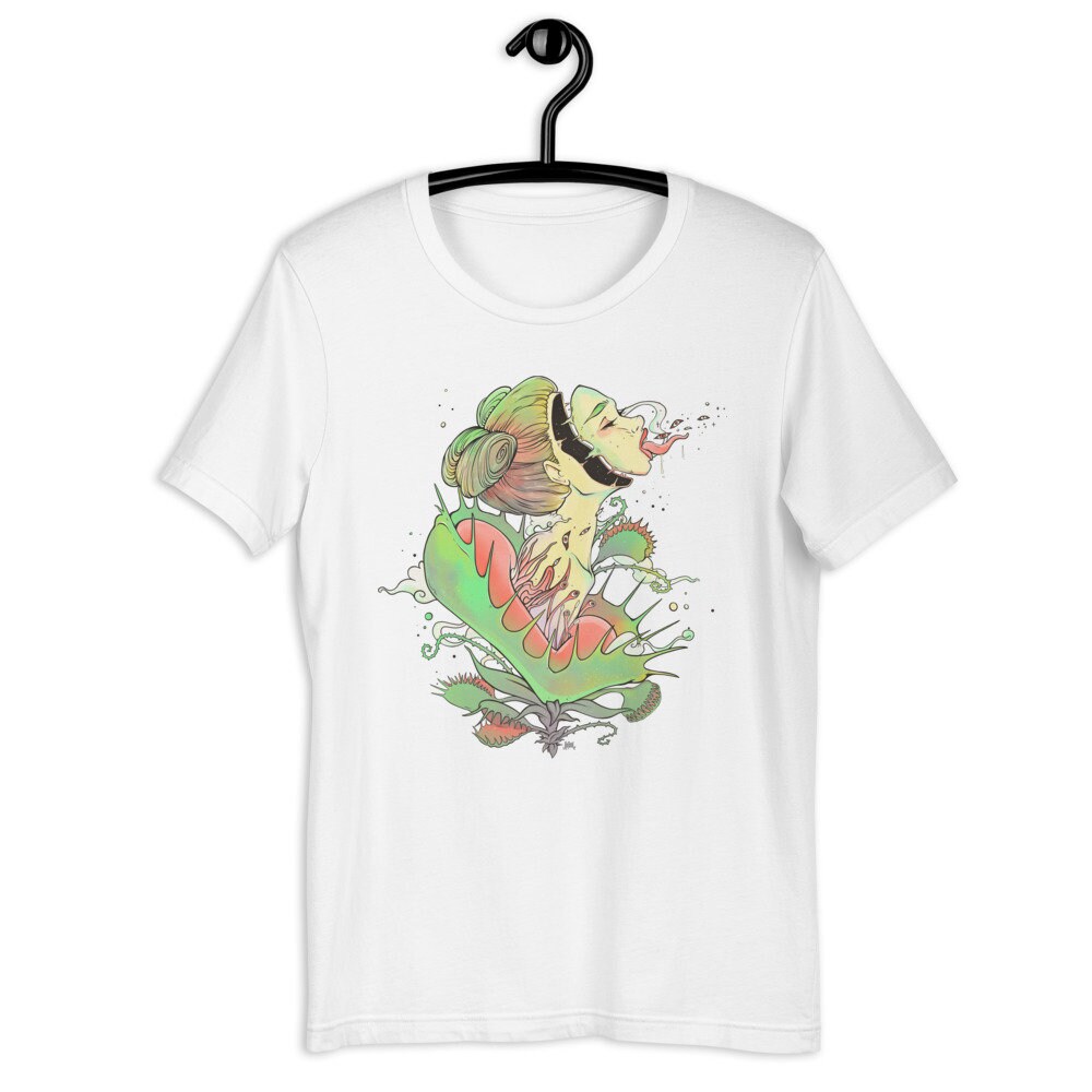 Venus Fly Trap Woman T-shirt, Artwork Graphic Tee, Art Clothing - Etsy