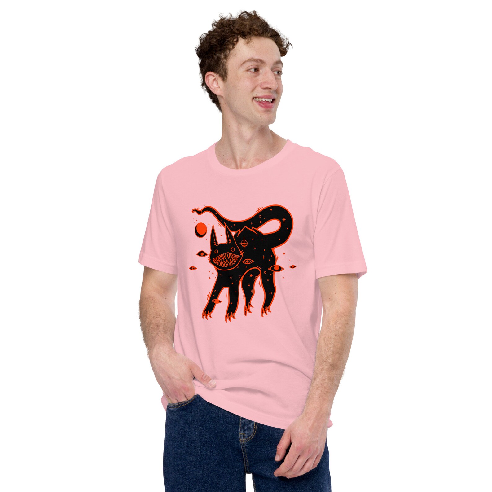 Creepy Cute Black Cat T-shirt, Weirdcore Grunge Alt Clothing, Witchy ...