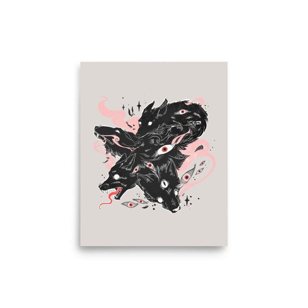 Wolf Art Print, Goth Wall Art, Gothic Witchy Nature Artwork Poster - Etsy