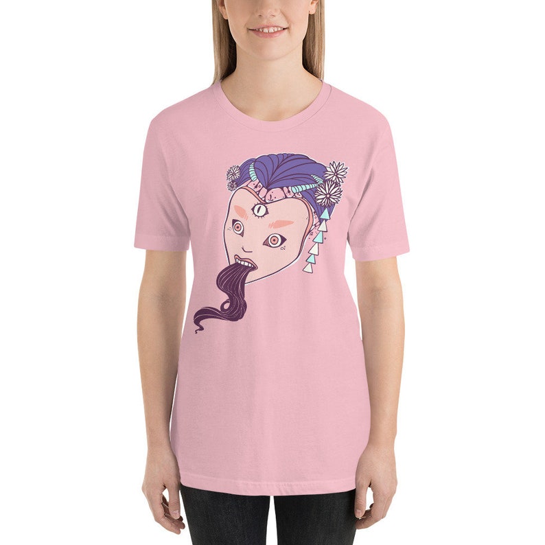 Weird Geisha Girl With Third Eye Art T Shirt - Etsy