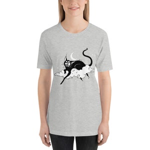 Strange Black Cat With Thundercloud Art T-shirt, Cute Graphic Tee - Etsy