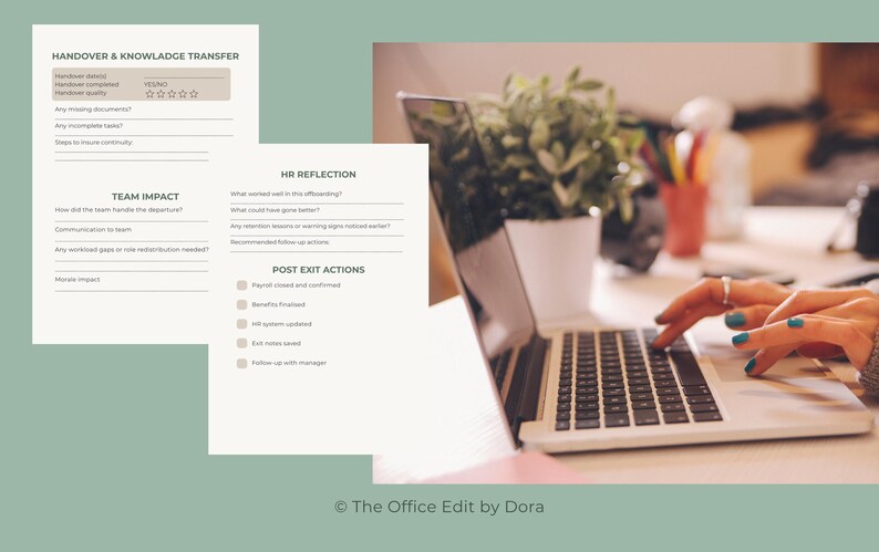 Employee Departure Sheet Template | Editable Canva & PDF HR Letter ...