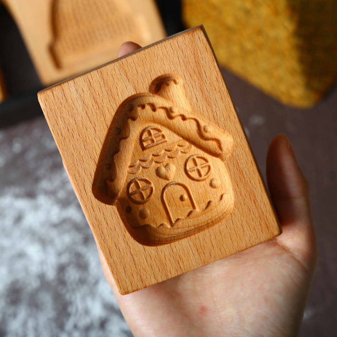Gingerbread House Cookie Mold-woode Cookie Mold for Holiday Baking - Etsy
