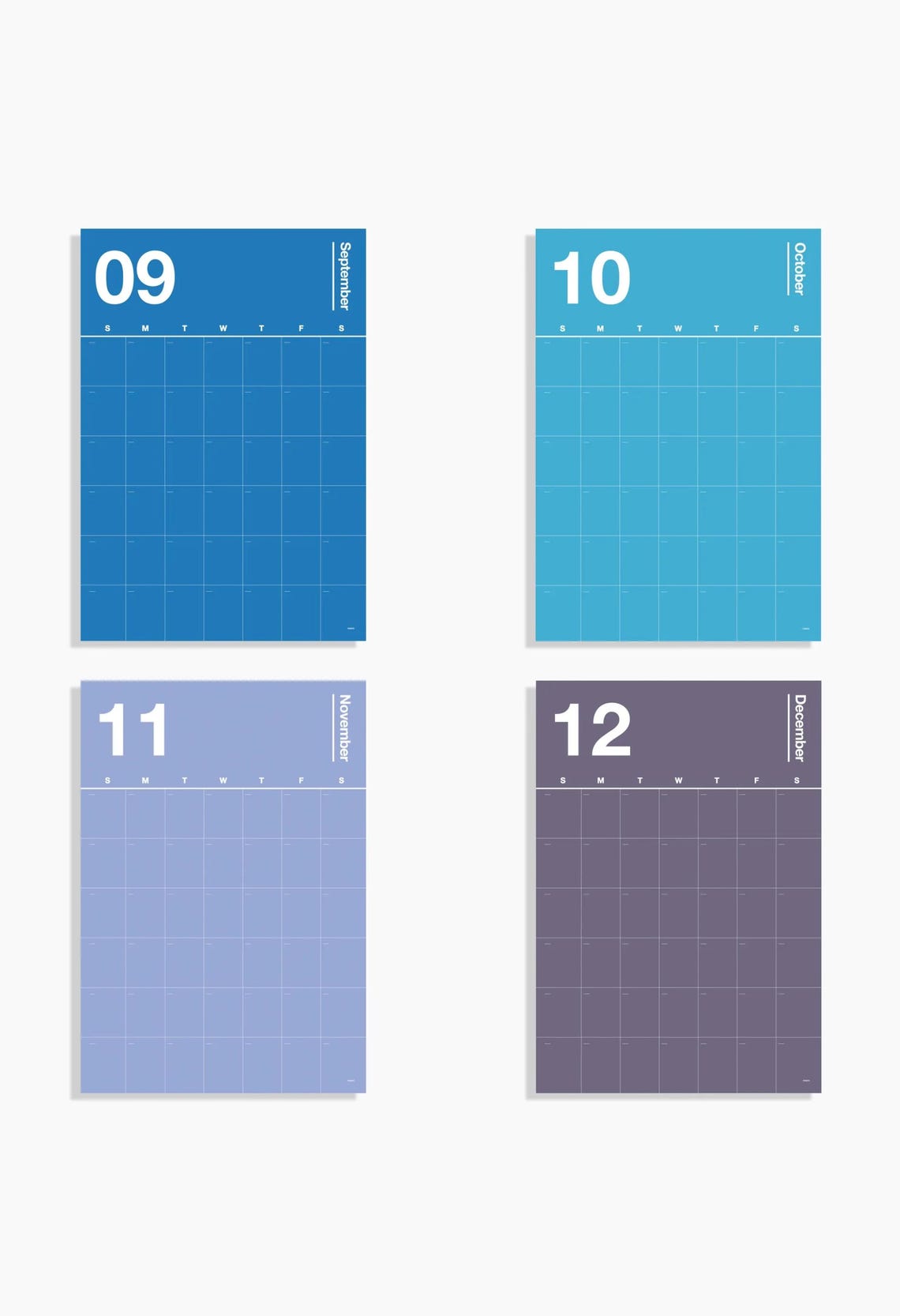 Rainbow Spectrum Undated Calendar - Vibrant 12-page Large Printable ...