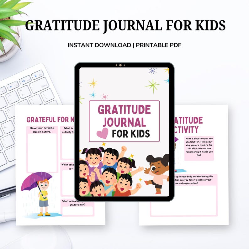 Gratitude Journal for Kids Printable | Daily Thankful Journal ...