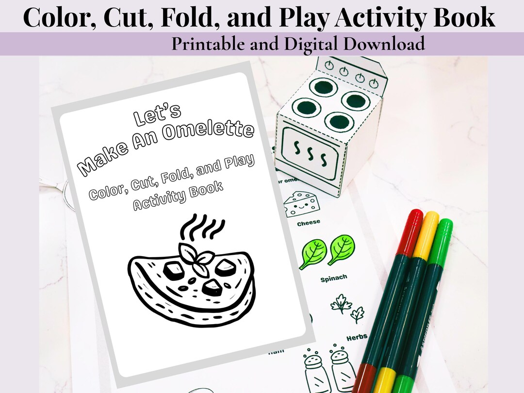 Coloring and Activity Book | Color, Cut, Fold, Play Book | Make an ...