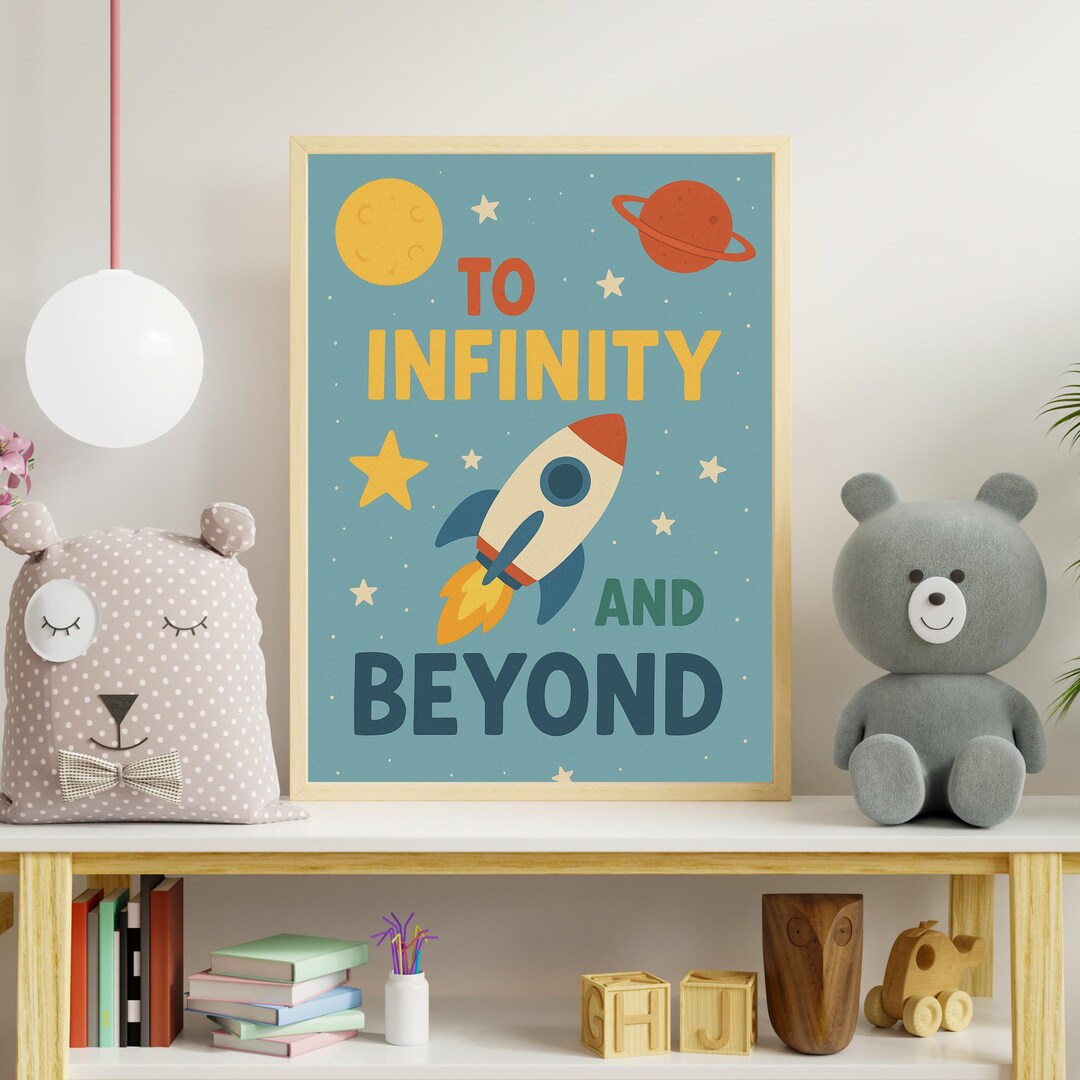 To Infinity and Beyond Childrens Poster - Etsy