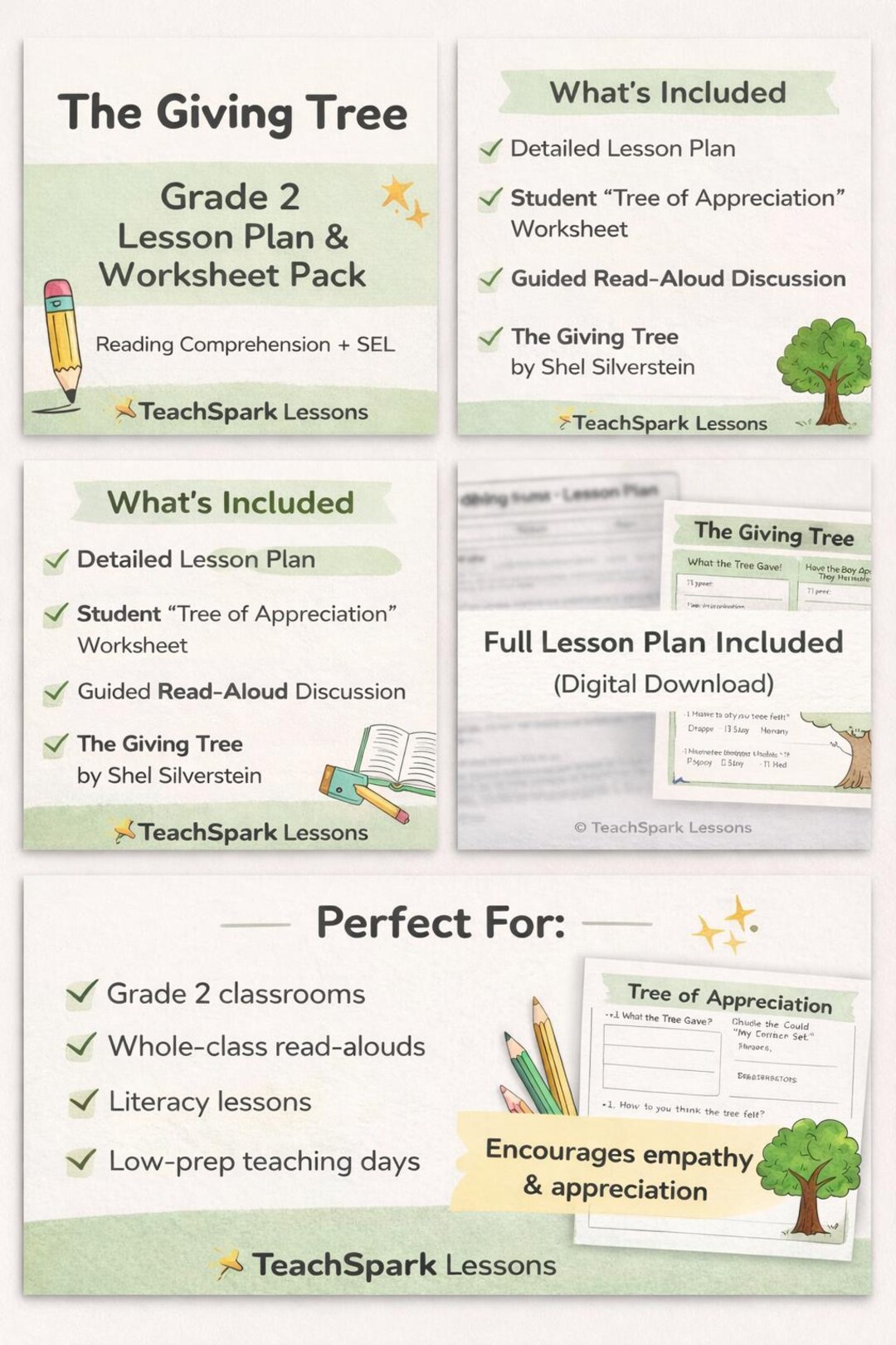 The Giving Tree Lesson Plan & Worksheet | Grade 2 Reading Comprehension ...