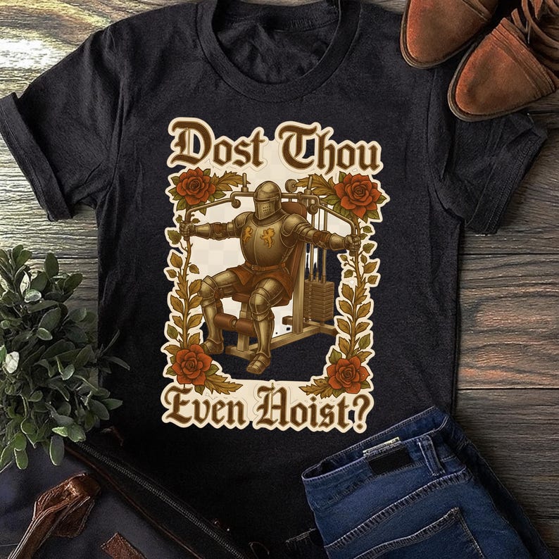 Dost Thou Even Hoist Medieval Gym Png, Funny Gym Png, Medieval Knight ...