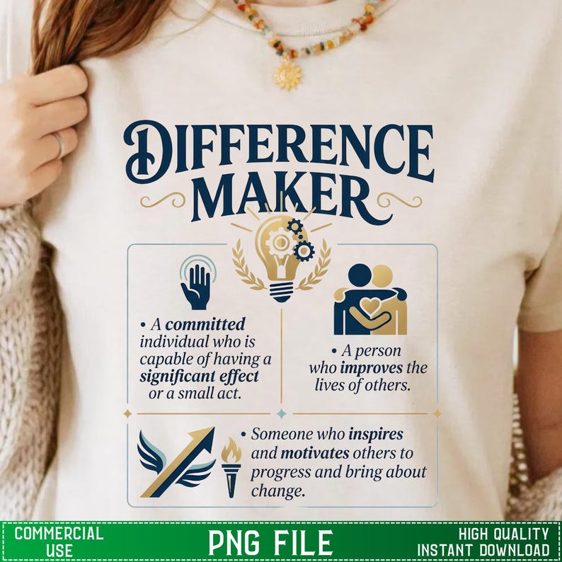 Difference Maker Definition Png, Friendship Png for Shirt, Therapist ...