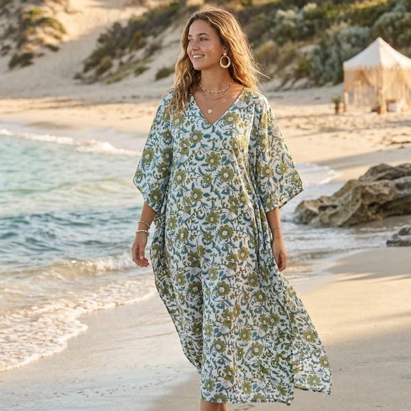 Boho Kaftan Dress - Etsy UK