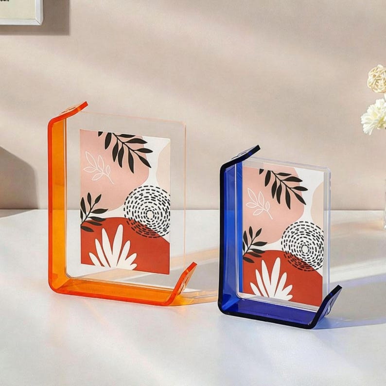 Acrylic L-shaped Photo Frame,nordic Tranquility,minimalist Desk Decor ...