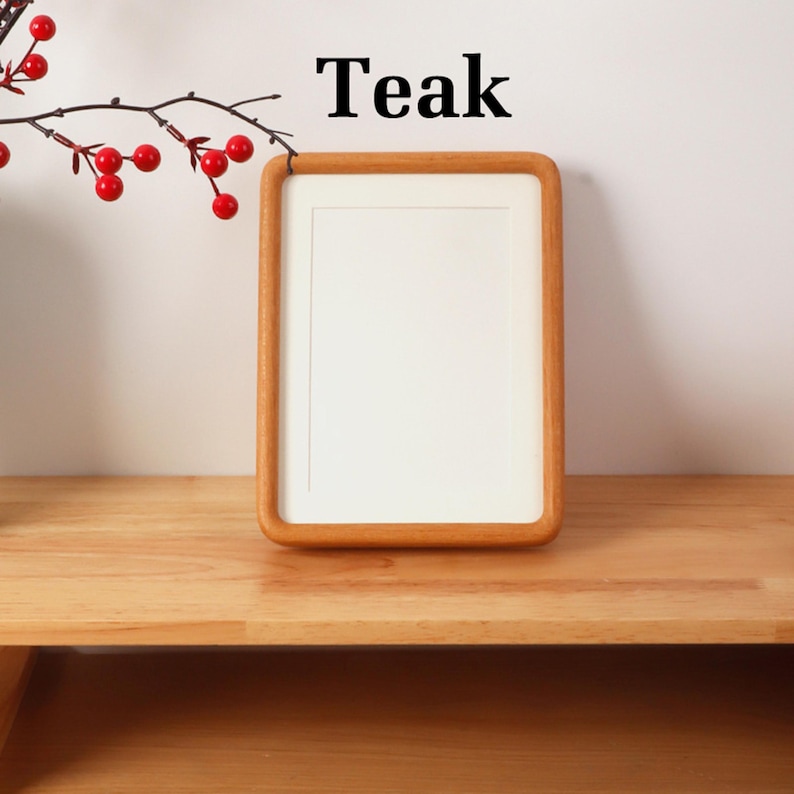 Rounded Corner Solid Wood Photo Frame, Design for Tabletop Display - Etsy