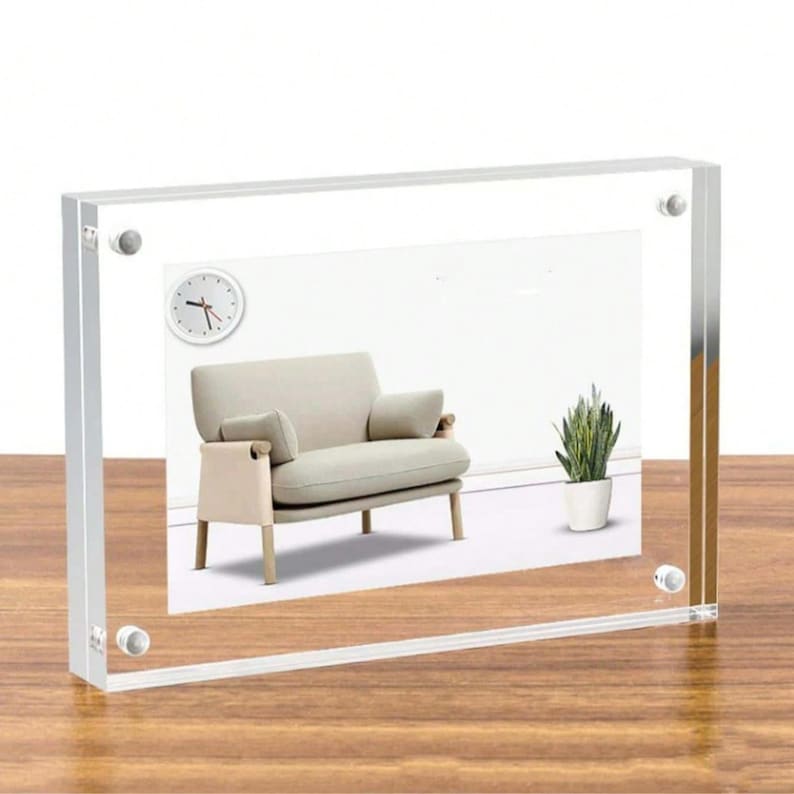 Magnetic Acrylic Photo Frame,double-sided Display for Instant Memories ...