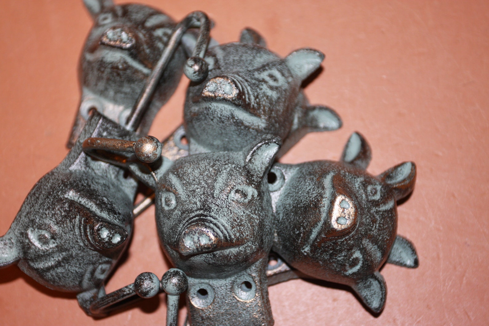 Pig Wall Hook Bronze Color Free Shipping H-95 | Etsy