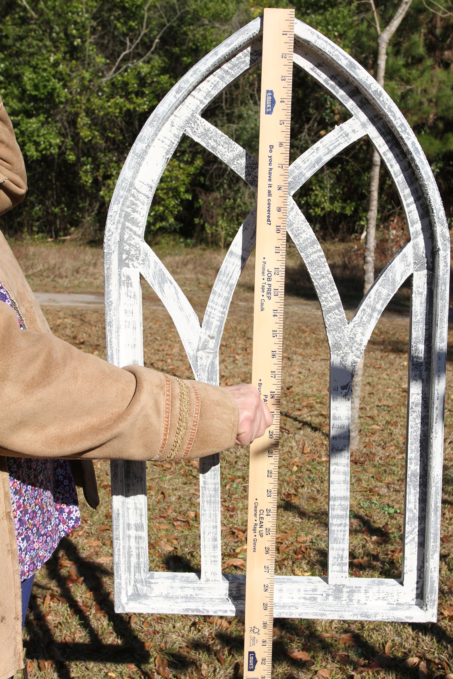 Weathered White Finished Large Wood Window Frame Wood Home - Etsy