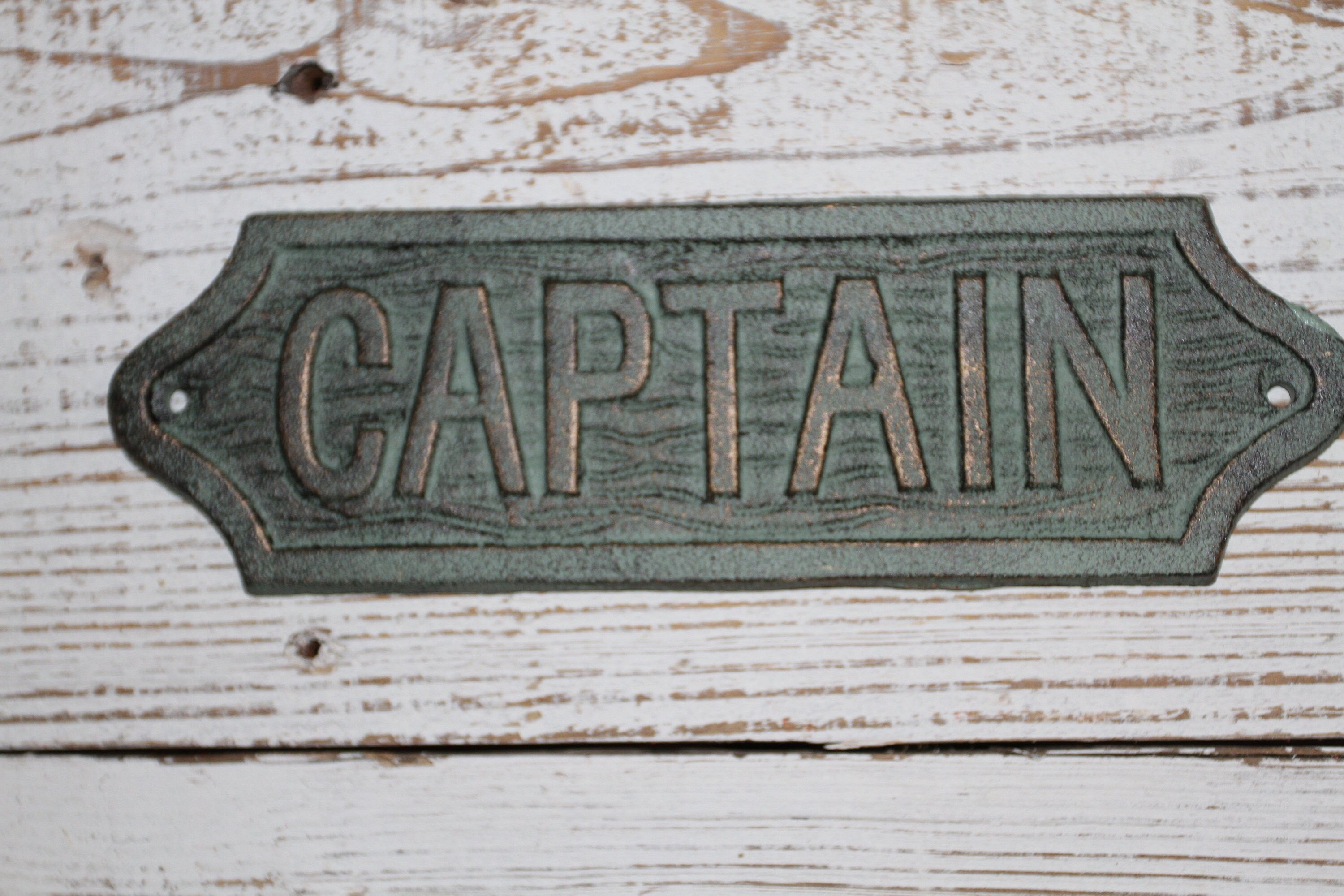 Captain Plaque Captains Quarters Door Plaque Cast Iron Free - Etsy