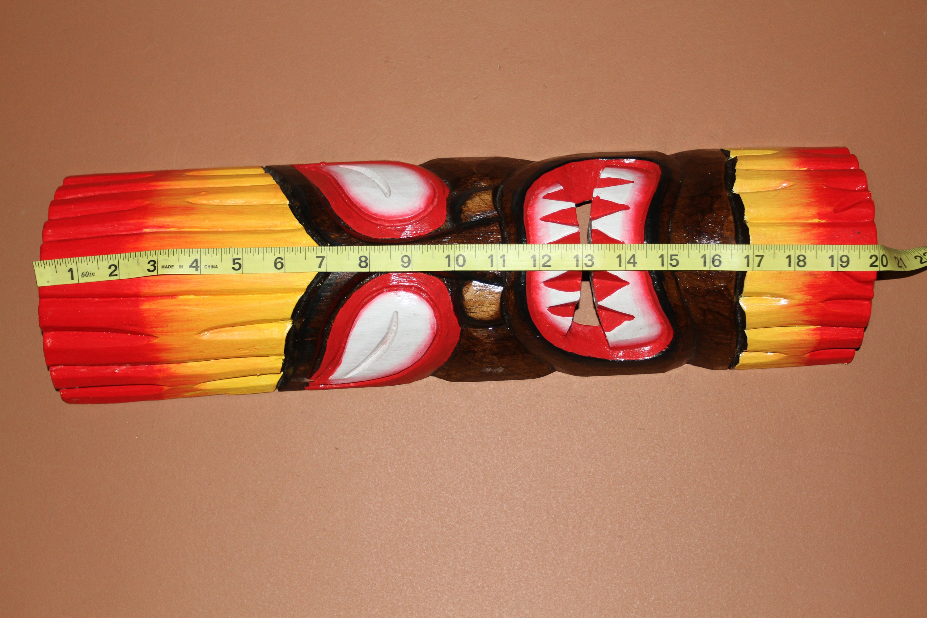 20 Long Vibrant Color Tiki Mask Tiki Bar Decor Free | Etsy