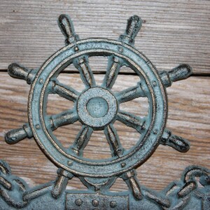 4 Pieces), Ship's Wheel Wall Decor, 9 1/2" Wide, Helm Wall Decor, Ship ...