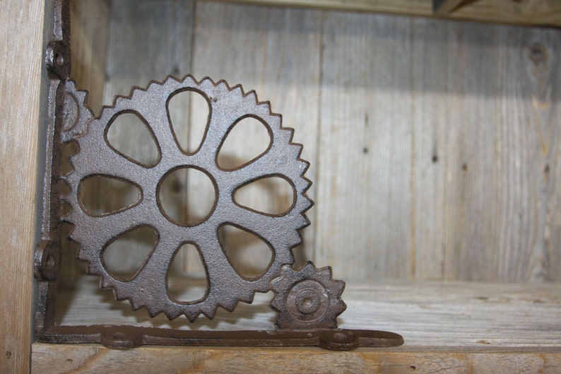 Cog Look Bracket Workshop Open Concept Shelving 8 | Etsy