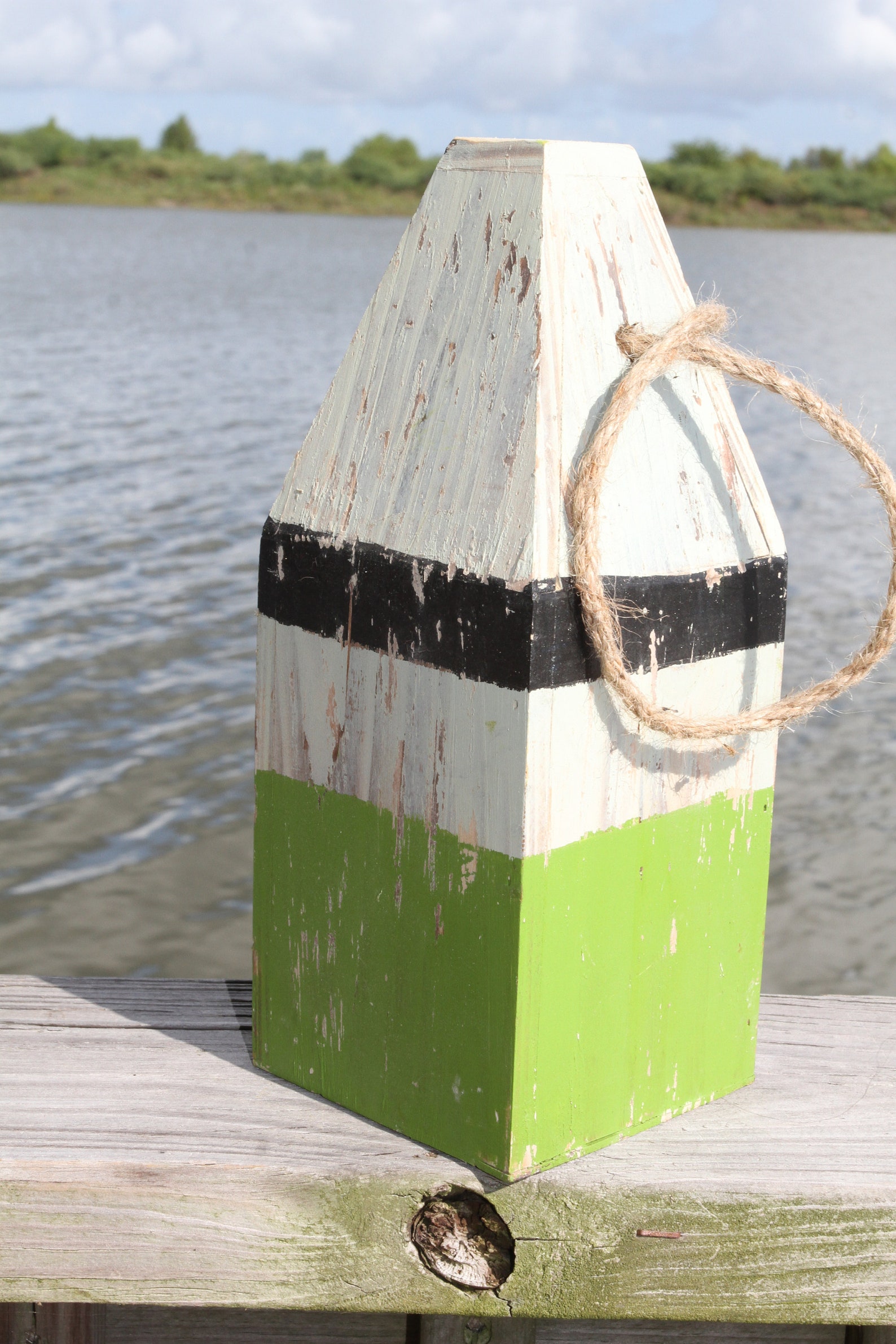 Vintage Style Painted Wooden Buoy Coastal Decor Free Ship | Etsy