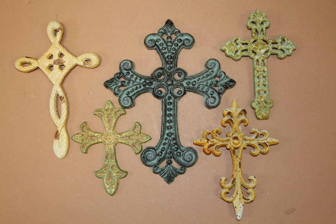 NEW Colorful 5pc Decorative Cross Wall Display, Sinclair Collection ...