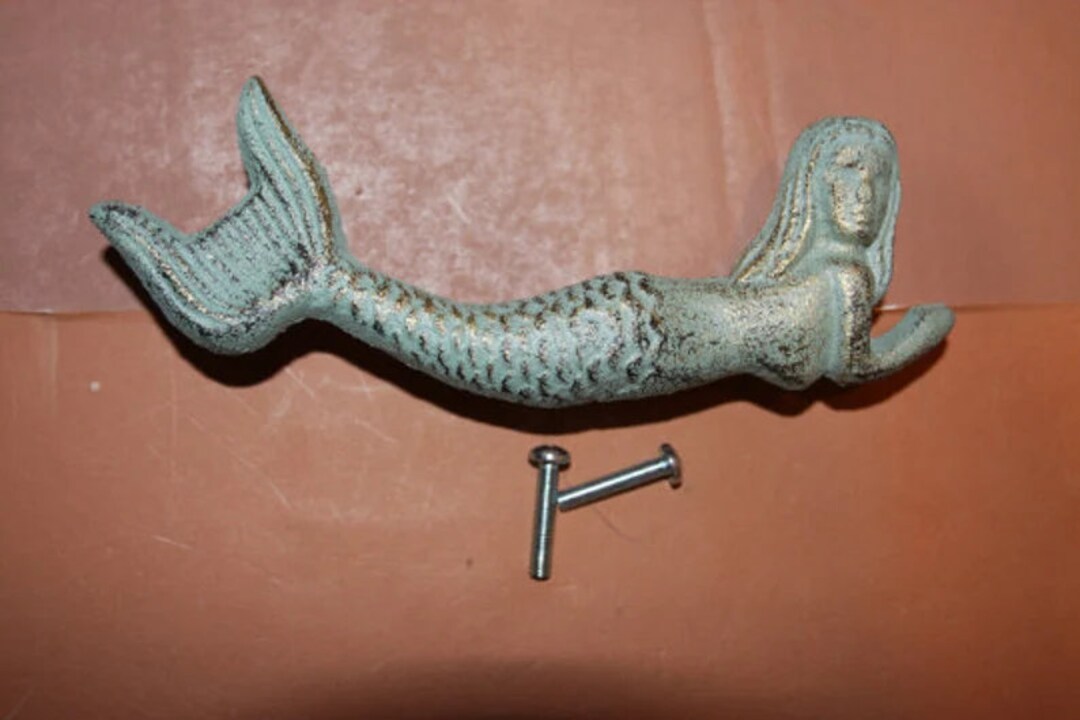 Bronze Mermaid Drawer Pulls, Cast Iron, Free Shippng HW-54 - Etsy